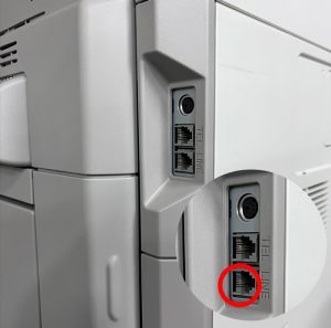 FAX線・LANケーブルの差込口（SHARP MX-2310シリーズ） – 電脳コピー機サポートサイト